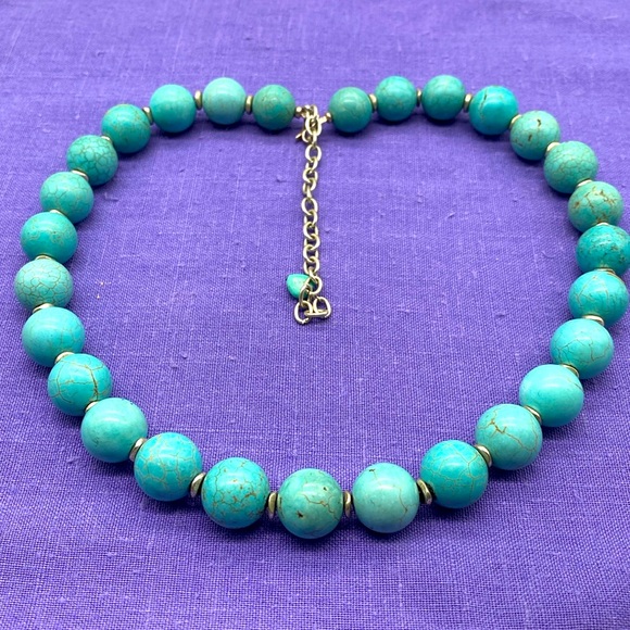 Source Unknown | Jewelry | Vintage Howlite Large Bead Necklace In A ...